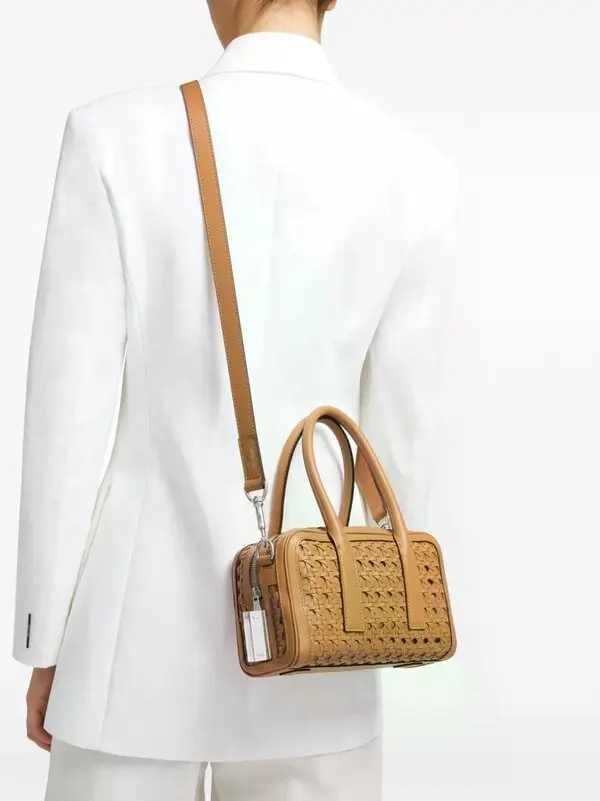 AVITEUR Cristallino Cannage-weave Leather Tote Bag