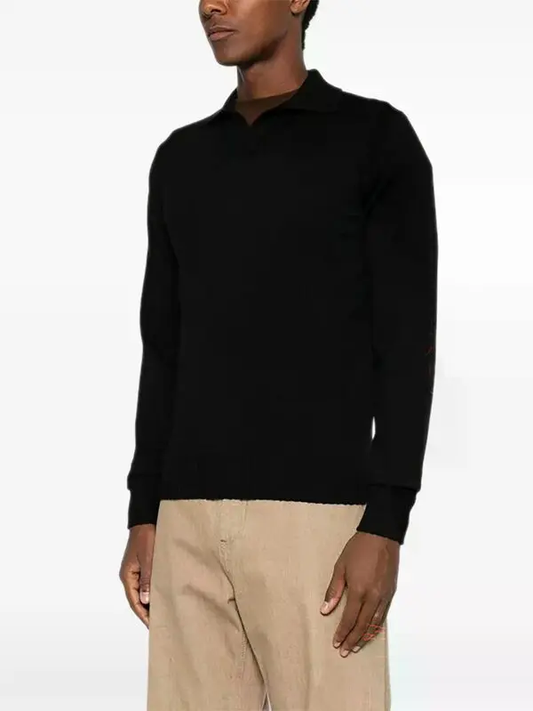 FILIPPO DE LAURENTIIS Skipper Collar Sweater - Black