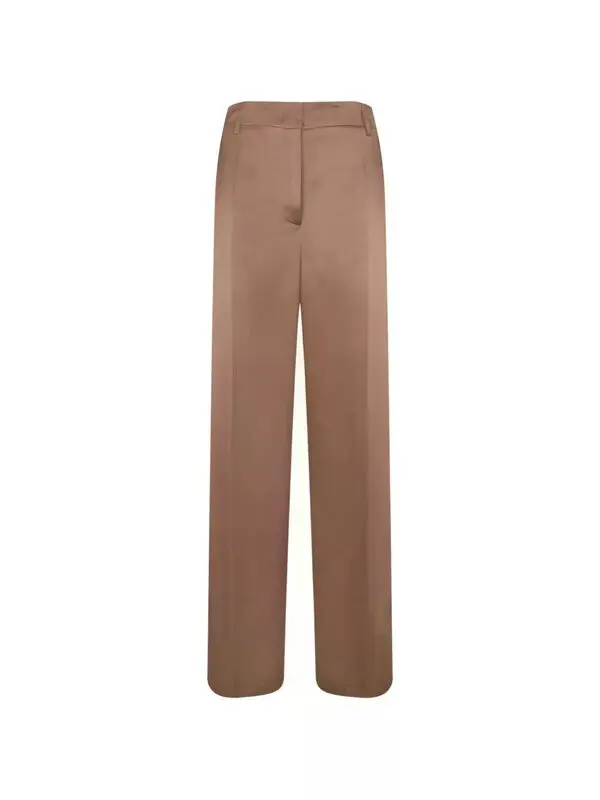 BLANCA VITA Satin-finish Palazzo Pants