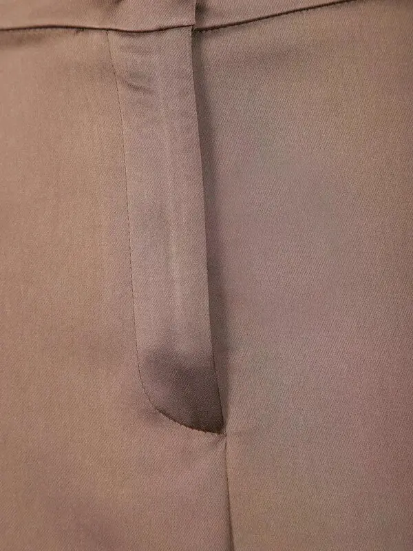 BLANCA VITA Satin-finish Palazzo Pants
