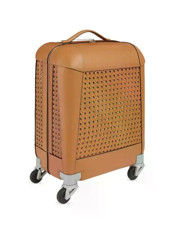 AVITEUR Cannage Woven-leather Carry-on Bag