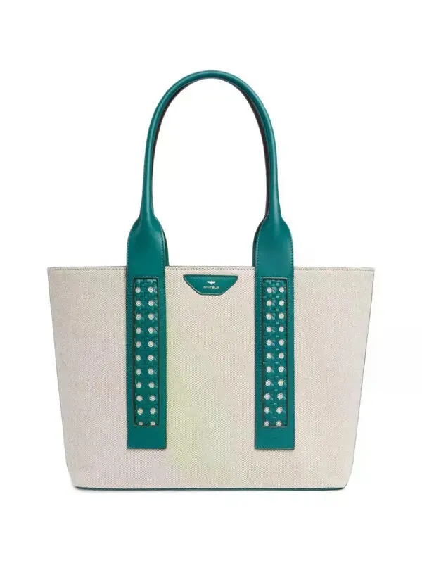 AVITEUR Cannage-weave Canvas Tote Bag