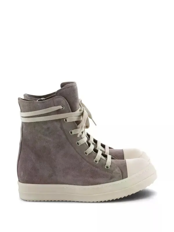Rick Owens Suede High-top Sneakers - Grey