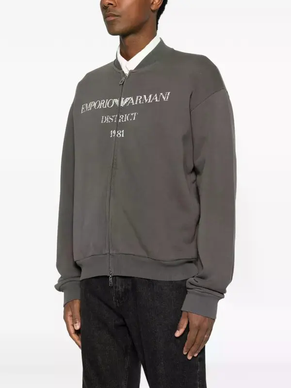 Emporio Armani Logo-print Zip-up Sweatshirt