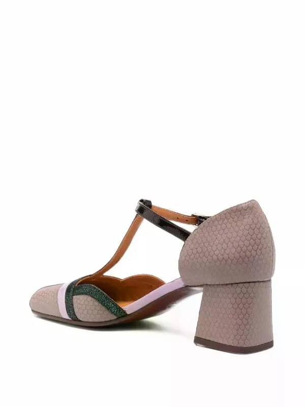 Chie Mihara Snakeskin-effect T-bar Pumps