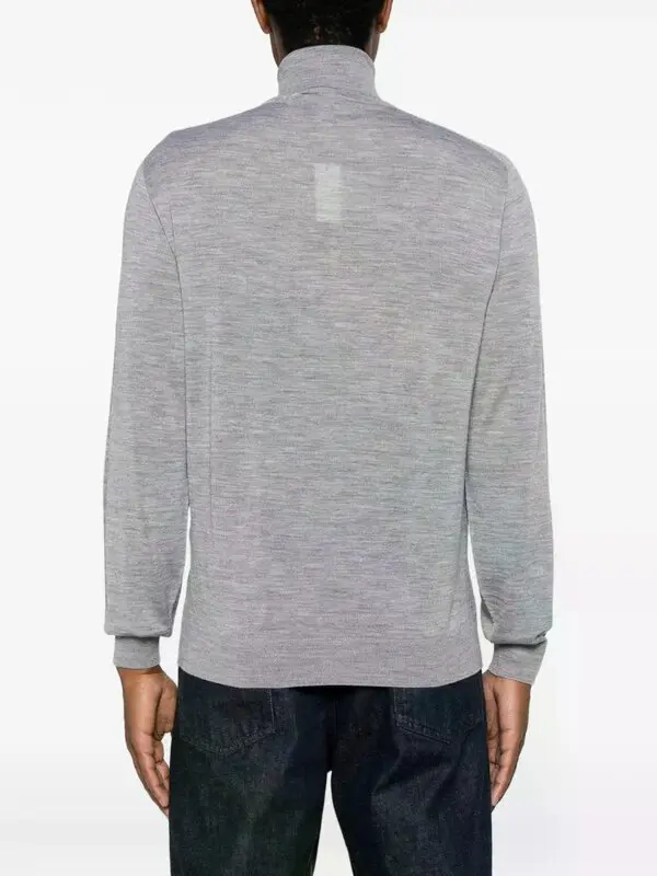 Canali Roll-neck Wool Sweater - Grey