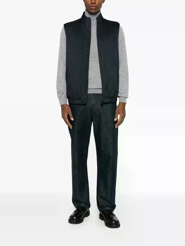 Canali Roll-neck Wool Sweater - Grey