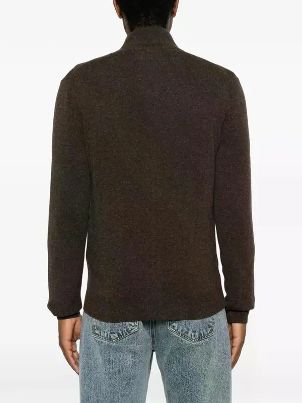 Gant Zip-up Cardigan - Brown