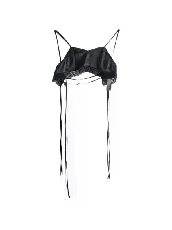 ANN DEMEULEMEESTER Xaja Lace-trim Bralette - Black