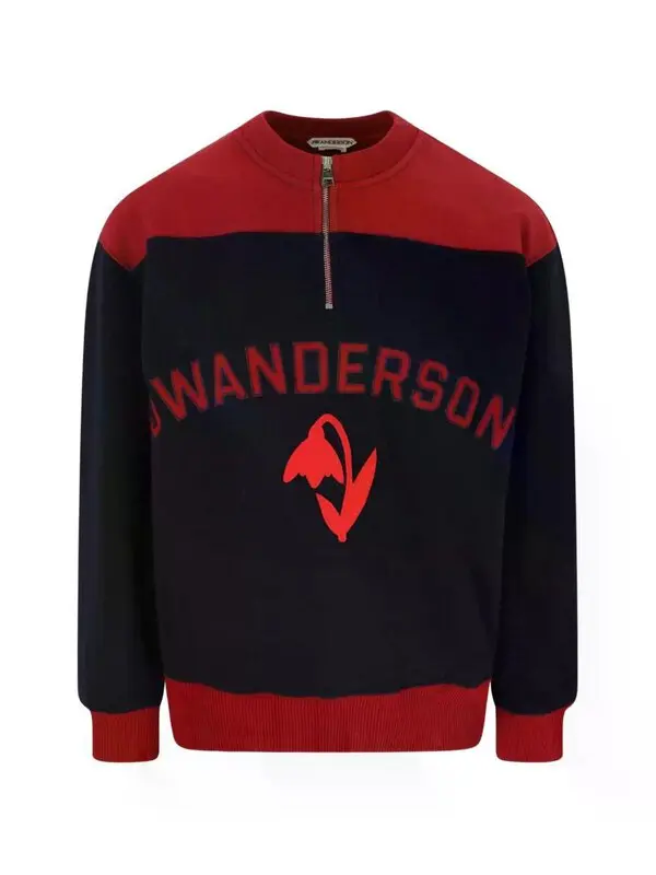 JW Anderson Logo-patch Quarter-zip Sweatshirt