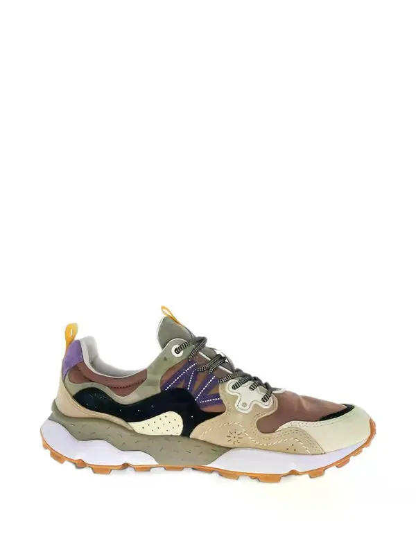 FLOWER MOUNTAIN Yamano 3 Uni Suede Panelled Sneakers - Neutrals