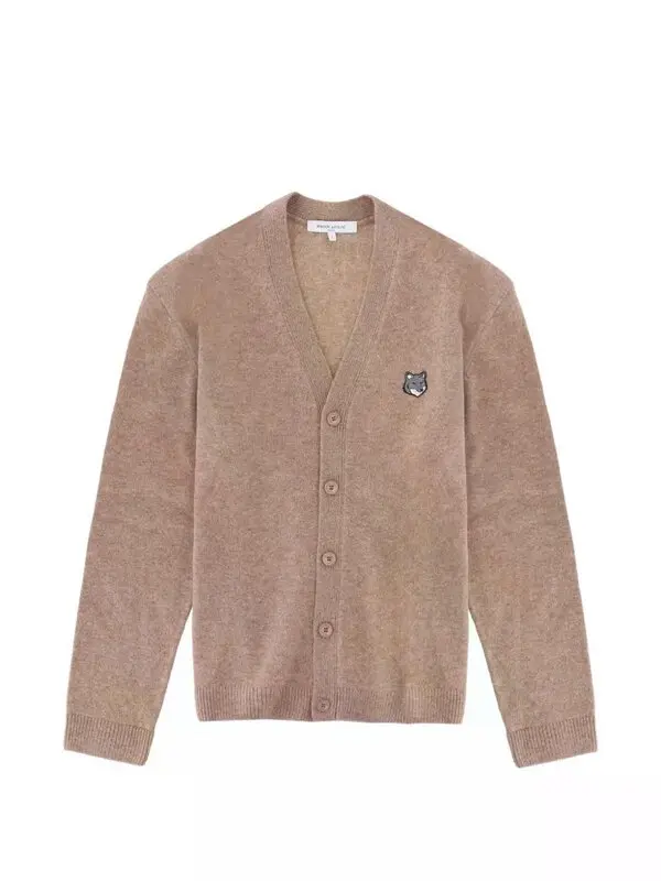 Maison Kitsuné Fox-patch Cardigan - Neutrals