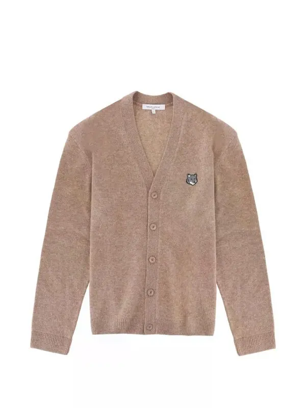 Maison Kitsuné Fox-patch Cardigan - Neutrals