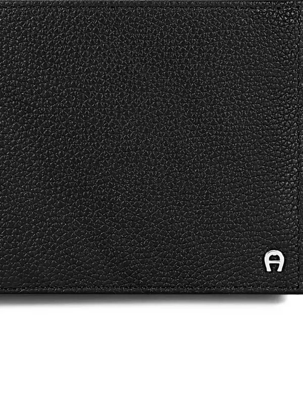 AIGNER Mica Logo-plaque Grained-leather Wallet - Black