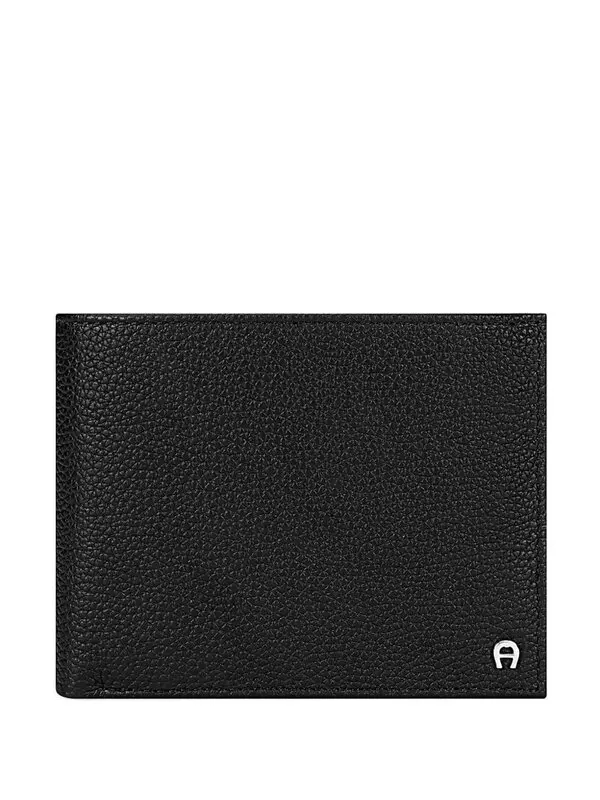 AIGNER Mica Logo-plaque Grained-leather Wallet - Black