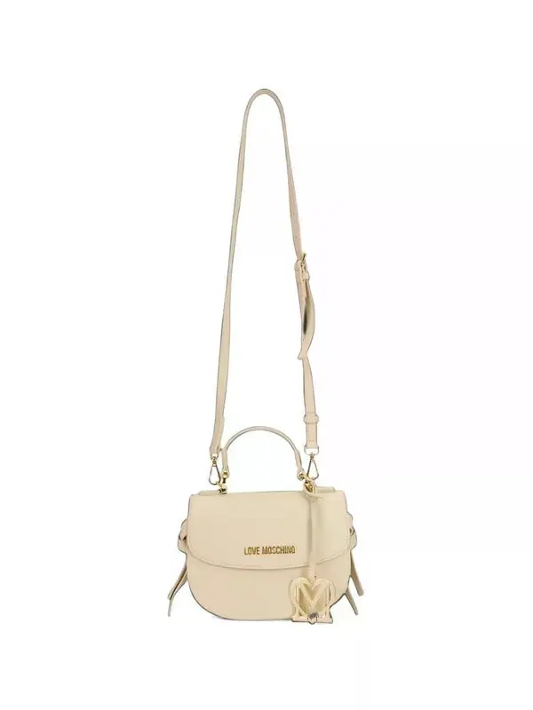 Moschino Logo-plaque Shoulder Bag - Neutrals