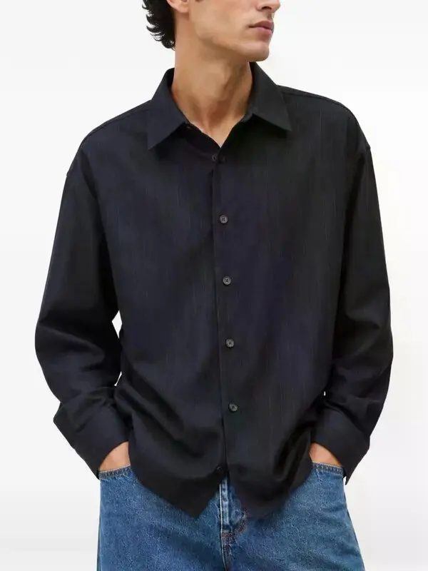 ANIPS Pinstripe Merino Wool Shirt