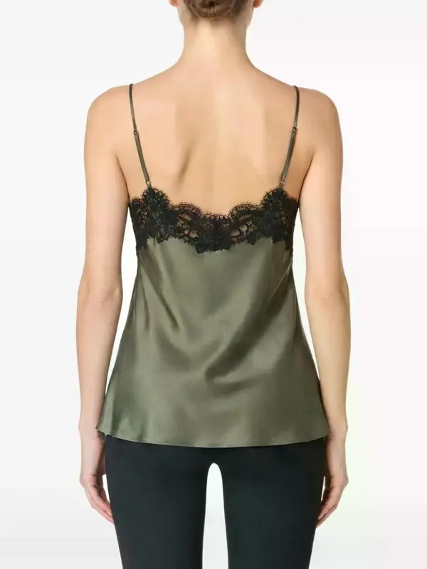 IRO PARIS Lace-trim Silk Camisole Top