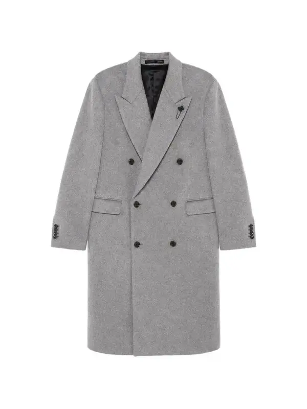 LARDINI Double-breasted Peak-lapels Coat