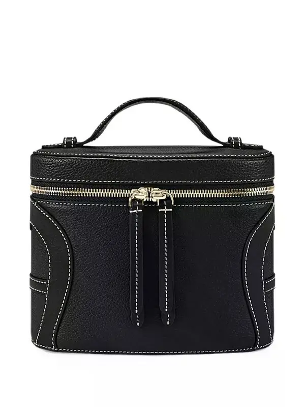 AIGNER Small Deborah Contrast-stitch Leather Crossbody Bag - Black