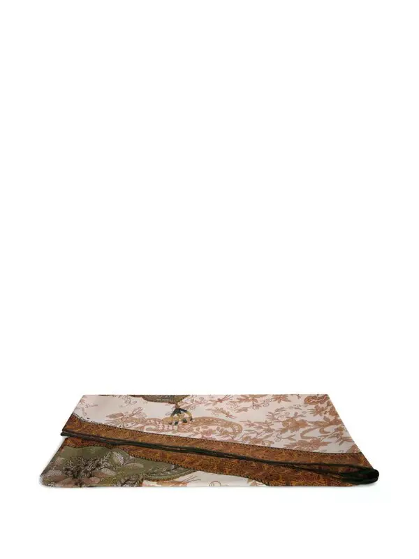 PIERRE-LOUIS MASCIA Mixed-print Piped-trim Scarf - Neutrals