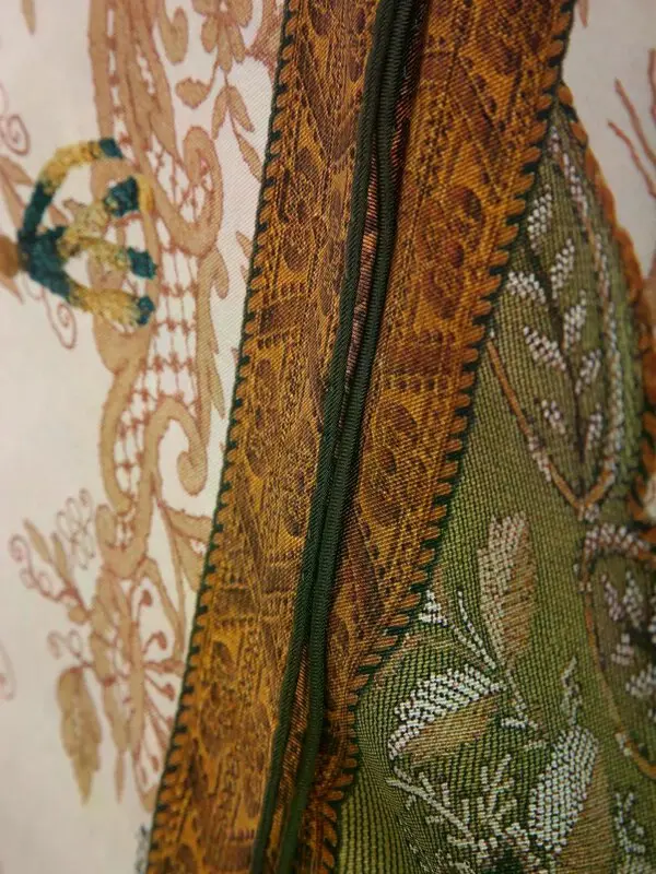 PIERRE-LOUIS MASCIA Mixed-print Piped-trim Scarf