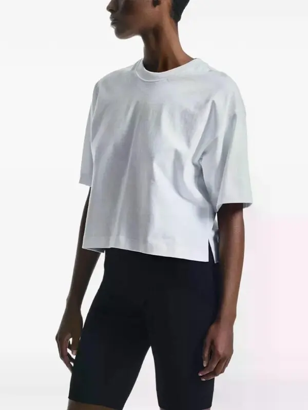 STEL Cropped Cotton T-shirt - White