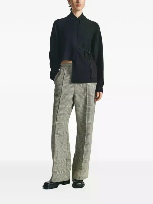 STEL Check-pattern Straight Trousers