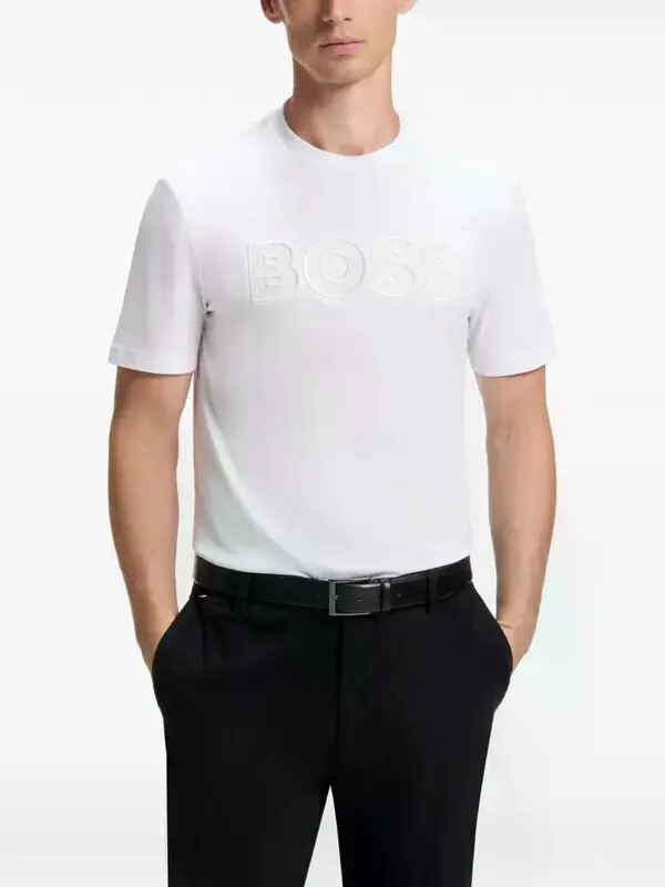 BOSS Cotton-jersey T-shirt With Logo Artwork