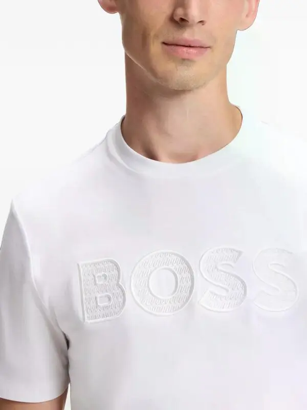 BOSS Cotton-jersey T-shirt With Logo Artwork