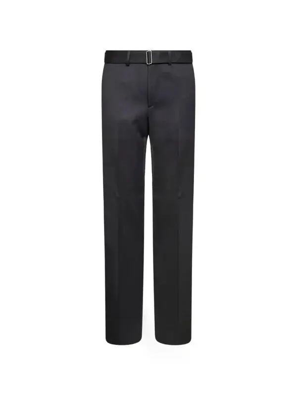 LARDINI Belted Pressed-crease Trousers