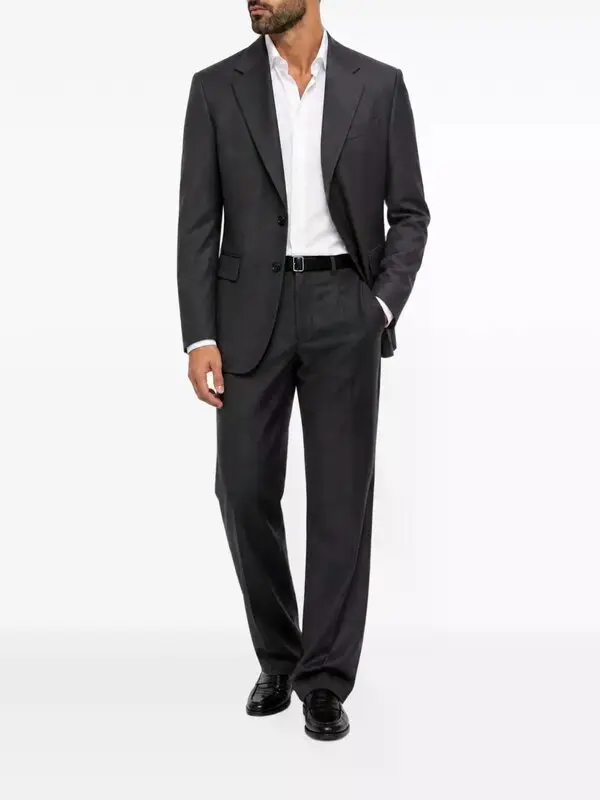 LARDINI Belted Pressed-crease Trousers