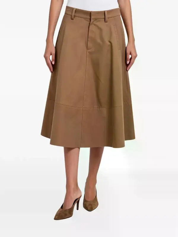 Brunello Cucinelli Panelled Midi A-line Skirt