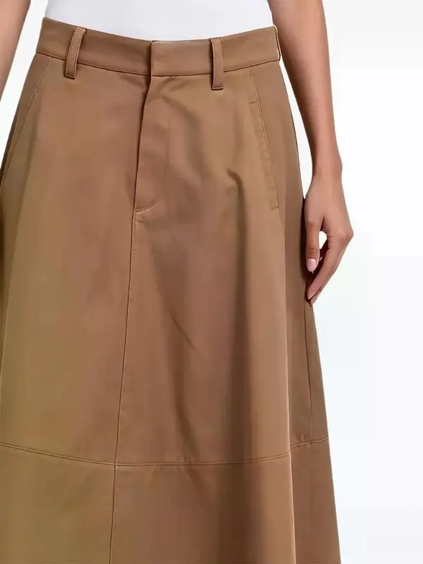 Brunello Cucinelli Panelled Midi A-line Skirt