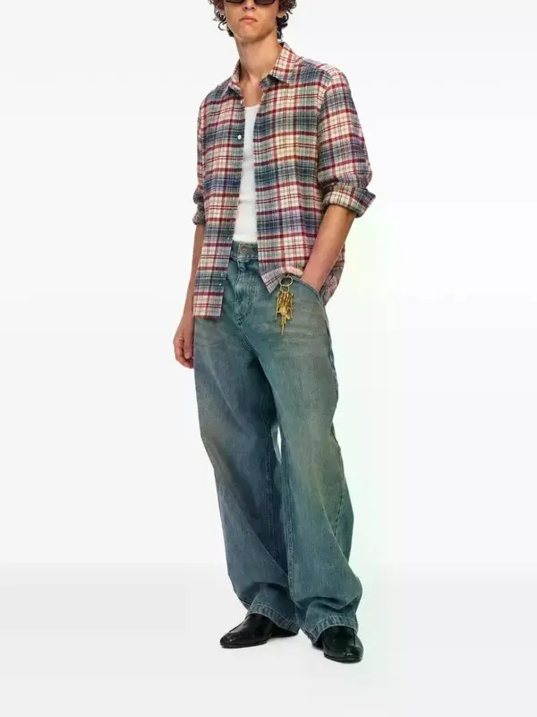 WILLY CHAVARRIA Checked Wool Shirt