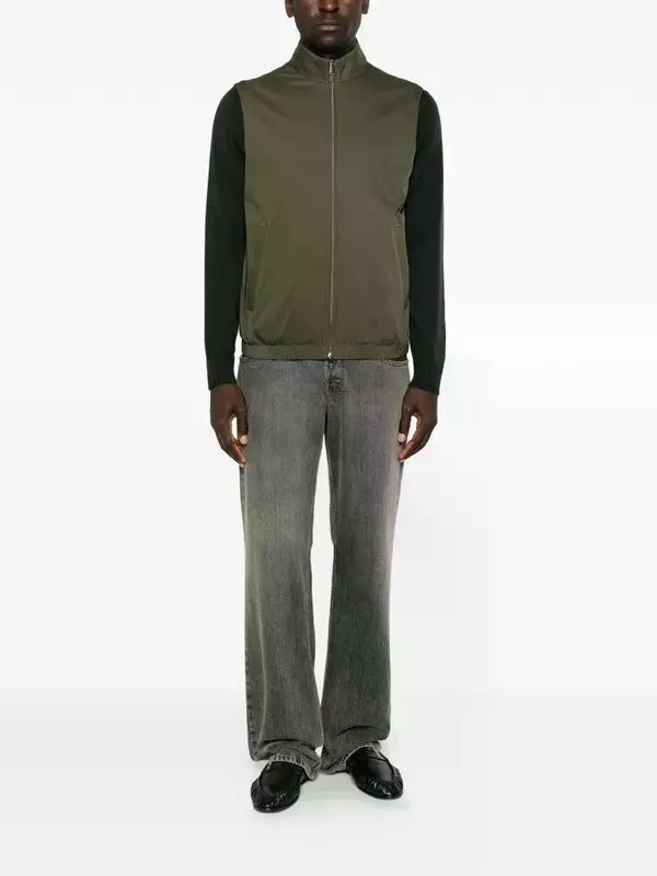 Canali High-neck Sleeveless Jacket