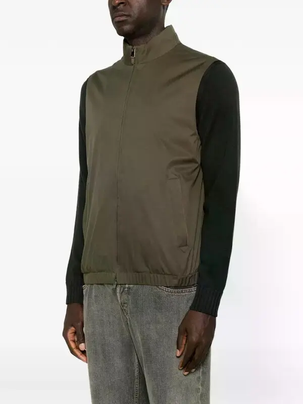 Canali High-neck Sleeveless Jacket