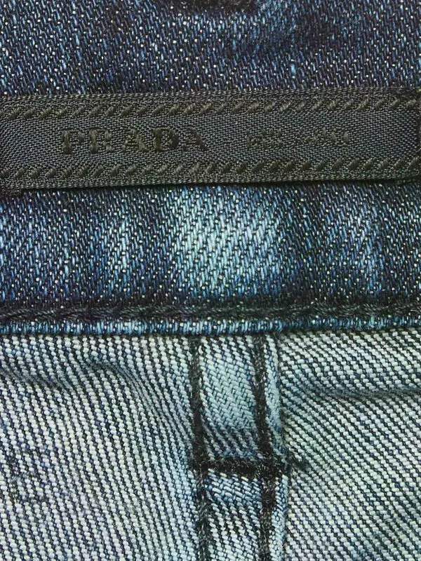 Prada Faded-effect Slim-fit Jeans