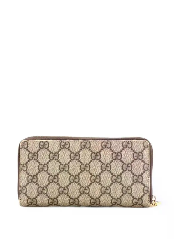Gucci Zip Around Wallet Gg Coated Canvas Long Small Wallets