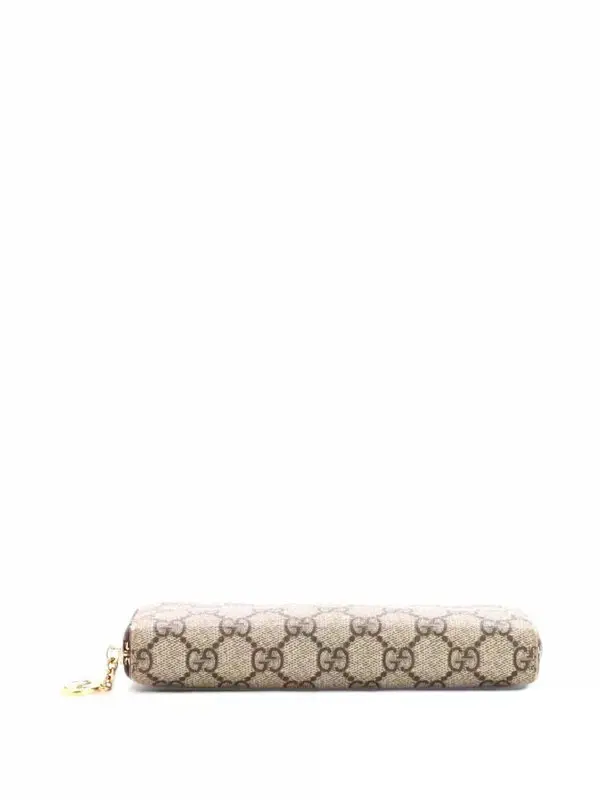Gucci Zip Around Wallet Gg Coated Canvas Long Small Wallets