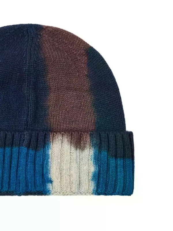 Paul Smith Navy Tie-dye Merino Wool Beanie