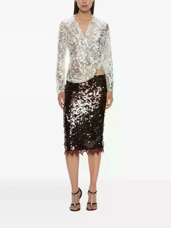 Christopher Esber Opaline Sequin-embellished Shirt