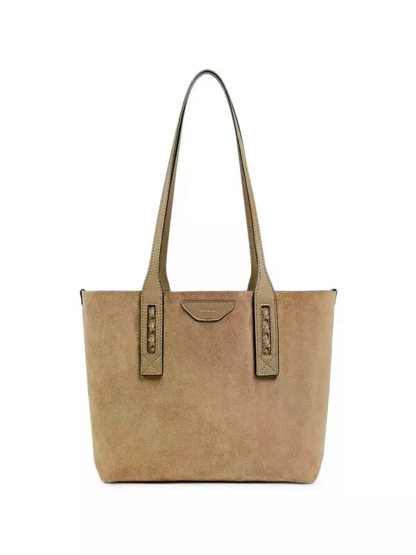 AVITEUR Woven-detail Suede Tote Bag