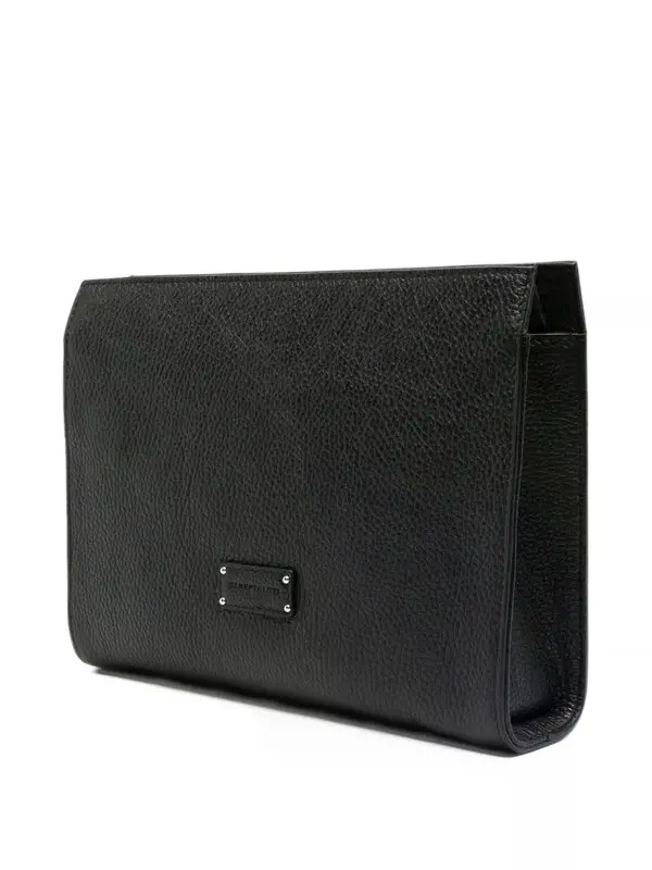 ALBERTO LUTI Grained-leather Clutch Bag