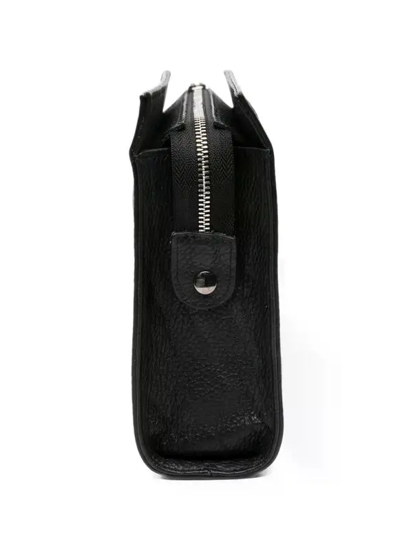 ALBERTO LUTI Grained-leather Clutch Bag