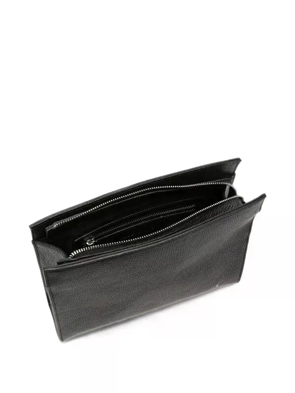 ALBERTO LUTI Grained-leather Clutch Bag