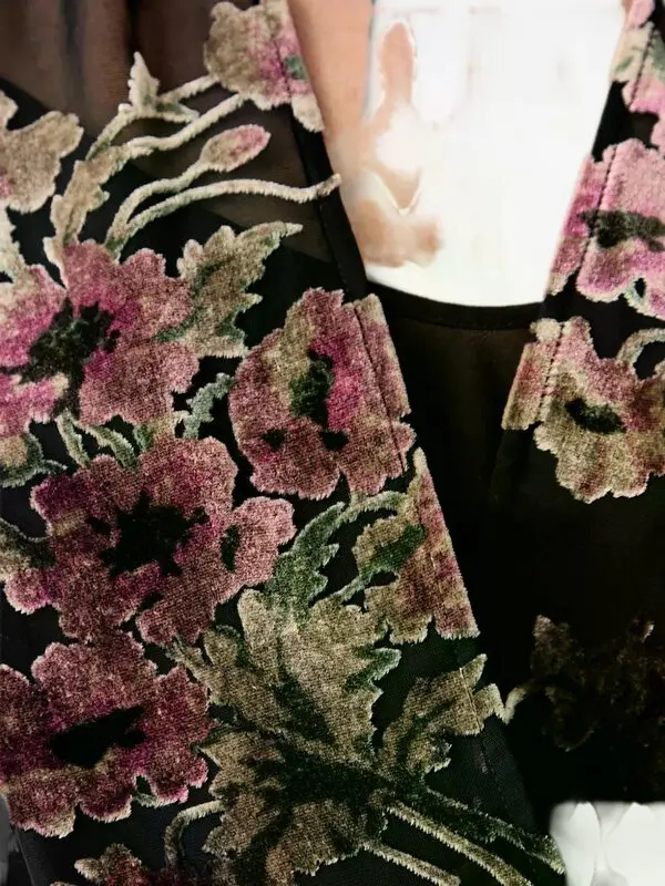 Luisa Spagnoli Lotty Floral-burnout Wrap Blouse