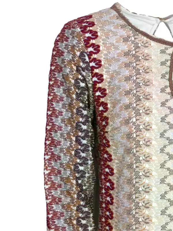 Pho Firenze Jacquard-knit Zigzag Mini Dress
