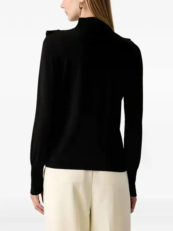 Luisa Spagnoli Maratea Ruffle-trimmed Button-up Sweater