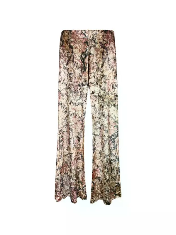 PIERRE-LOUIS MASCIA Ranada Floral-print Trousers - Neutrals